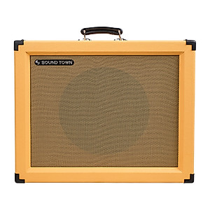 Sound Town 1 x 12" Empty Guitar Speaker Cabinet, with Birch Plywood Construction, Orange Tolex, Wheat Cloth Grill, Compatible with Celestion/Eminence Speakers (GUC112OR-EC)