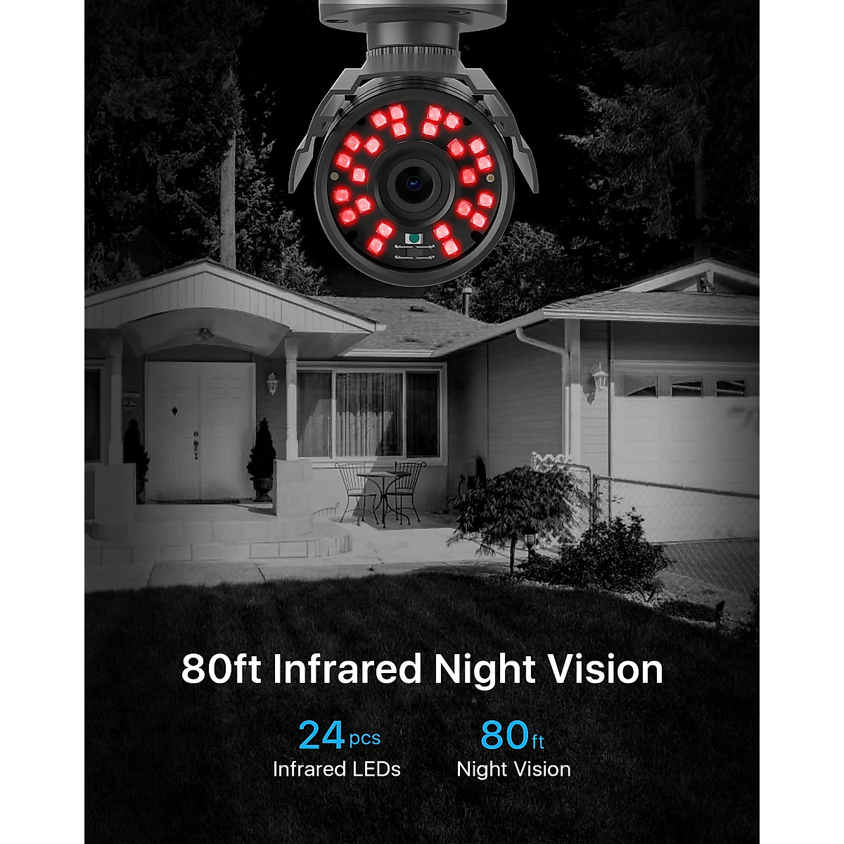 ZOSI 4PK 1920TVL 1080P Security Camera 3.6mm Lens 2MP CCTV Camera Home Security Day Night Waterproof Camera for 1080P/5MP/4K HD-TVI Analog DVR System