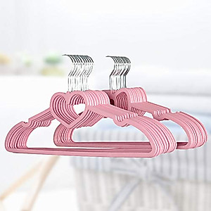 VOSAREA 20PCS Plastic Cloth Hangers Heart Hanger for Suit Shirt Coat Everyday Use