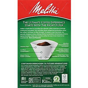 Melitta 2 Cone Coffee Filters, White, 40 Total Filters Count - Packaging May Vary