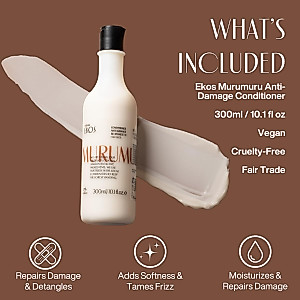 natura - Ekos Murumuru Restoring Conditioner - Anti-Damage - Hair Detangler & Moisturizer - Combat Dryness - Vegan Hair Care - Brazilian Beauty Secrets - Personal & Self Care - 10.1 fl oz (300ml)