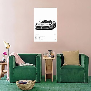 Car Poster Ferrari F40 Supercar Posters Racing Car Canvas Wall Art For Boy's Bedroom SuperCar Wall Decor Unframe-style 16x24inch(40x60cm)