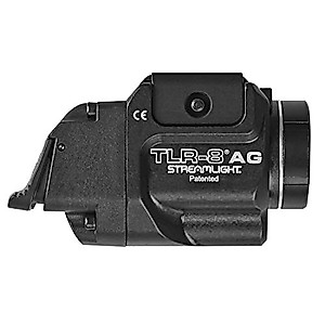 Streamlight 69434 TLR-8A G Flex 500-Lumen Low Profile Pistol Light with Integrated Green Aiming Laser for Select Handguns, Includes Rear Switches, Mounting Kit, and Keys, Black