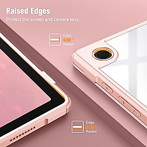 Fintie Hybrid Slim Case for Samsung Galaxy Tab A8 10.5 Inch 2022 Model (SM-X200/X205/X207), Shockproof Cover with Clear Transparent Back Shell, Auto Wake/Sleep, Glittering Marble