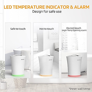 Lagute iSnug Towel Warmer, with 3-Level Timer, Warning Alarm & RGB Light, Auto Shut-Off, 5.3 Gal Heating Bucket for Bathrobe, Blanket, Ivory
