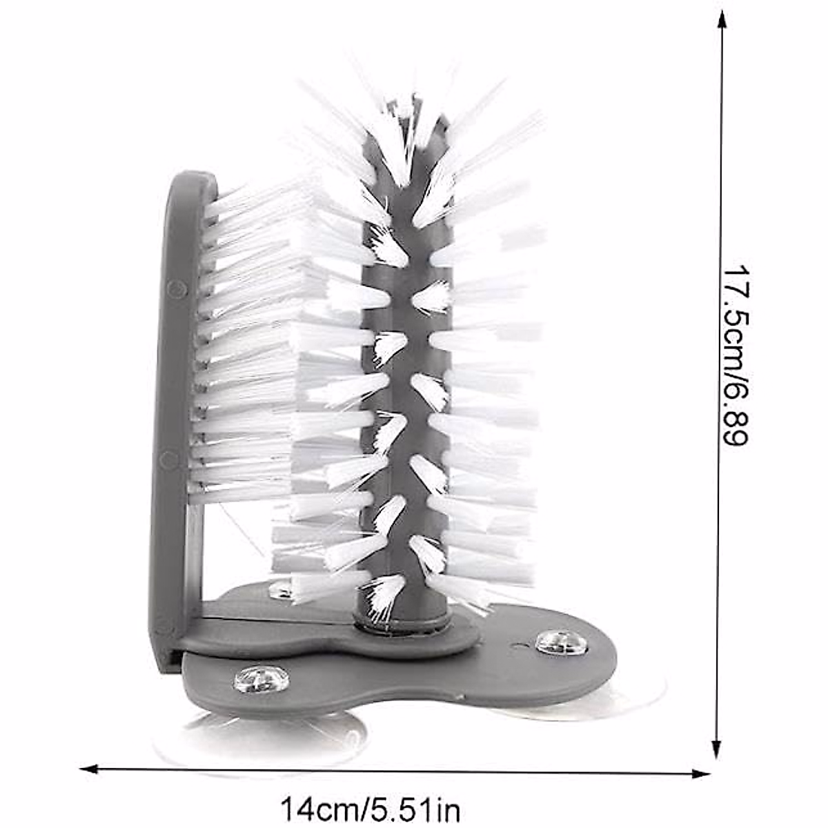 [Efficient Glass Washer with 360° Bristle Brush - Ideal Glass Cup Cleaner Scrubber with Strong Suction Cups for Bars Pubs and Catering Needs]