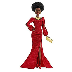 Barbie Signature 40th Anniversary First Black Doll, Approx. 12-in, Wearing Red Gown, with Accessories, Doll Stand and Certificate of Authenticity