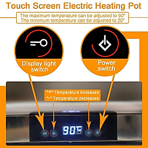 Electric Chafing Dish for Buffet Set 12QT Large Food Warmers 600W with Clear Roll Top and Temperature Control Touch Display Half Size Stainless Removable Pans for Parties Restaurants Entertaining