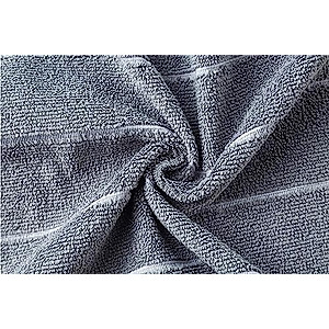 Vnoss 6 Pack Hand Towels – Super Absorbent, Fast Drying, Premium Microfiber Bathroom Towel - Multipurpose for Hotel, Travel, Sports, Spa Hand Towel 16 x 28 Inches - Gray