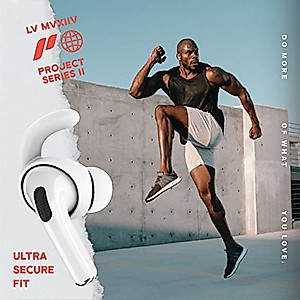 Proof Labs 3 Pairs for AirPods Pro Ear Hooks Covers [Added Storage Pouch] Accessories Compatible with Apple AirPods Pro Generation 1 (White)