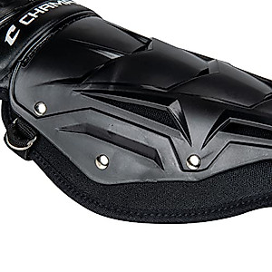 CHAMPRO Optimus MVP Single Knee Baseball Catcher’s Leg Guards, 12" Shin Length, Black, CG112B
