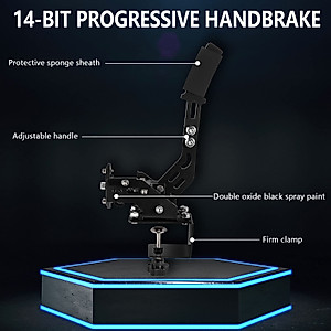 Anman G920 USB Handbrake,14-bit Progressive Handbrake with Clamp for PC Windows Racing Games Logitech G920/G923 Thrustmaster Peripherals/Dirt Rally