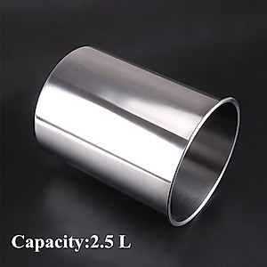 Wine Cooler Bucket Stainless Steel Wine Cooler Wine Bottle Chiller Ice Bucket(2.5L/Silver)