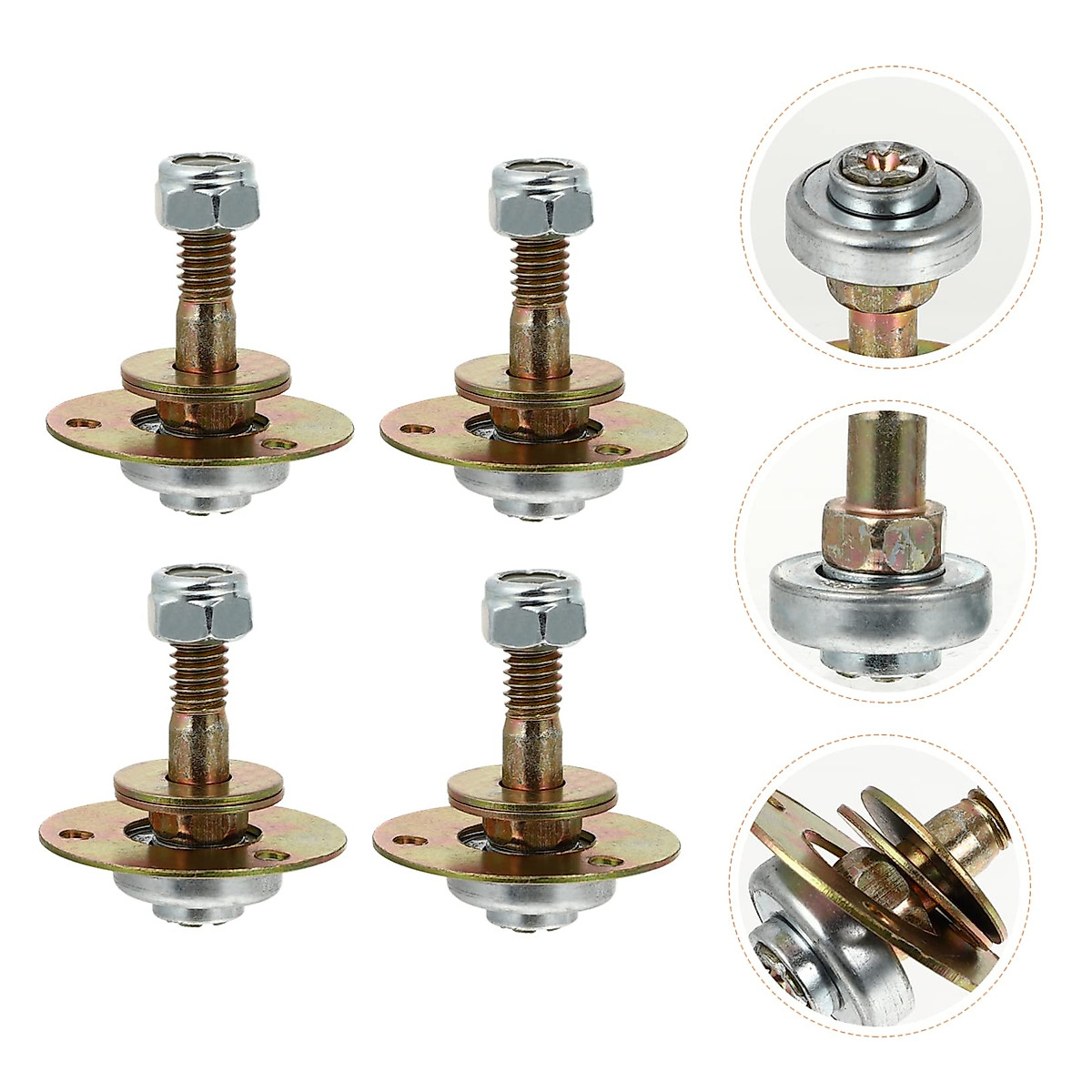 VINTORKY 4pcs Rocking Chair Bearing Rocking Chair Part Mechanic Accessories Mxmm Bearing Chair Linkage Threaded Bearing Furniture Connecting Fitting Iron Office Mechanical Screw