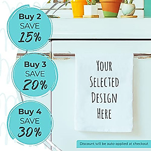 As Far As Anyone Knows We Are a Nice Normal Family, Funny Flour Sack Kitchen Towel, Sweet Housewarming Gift, Farmhouse Kitchen Decor, White or Gray (Gray)