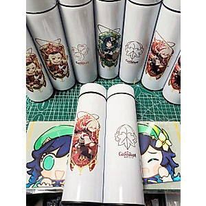 Xiao Thermos Water Bottle, Genshin Impact Sports Cute Insulated Beverage Bottle for Home School Outdoor Travel