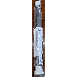 Deluxe Stainless Steel Sliding Door Guard Adjustable 23–40 inches w/White Caps - Feel Safe at Home with This Adjustable Home Security Bar 1" Dia. (1)