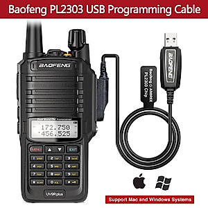 Baofeng UV-9R Plus 8W Power Walkie Talkie IP67 Waterproof UHF/VHF Dual Band Two Way Radio with Programming Cable,AR-775 Antenna,AR780 Waterproof micphone,2Pack 2200 mAh Battery etc Full Kits