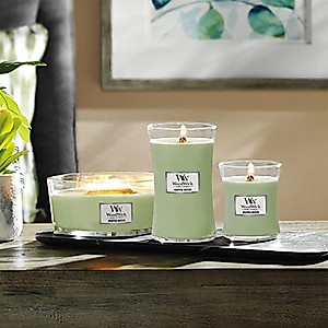 WoodWick Ellipse Scented Candle, Whipped Matcha, 16oz | Up to 50 Hours Burn Time