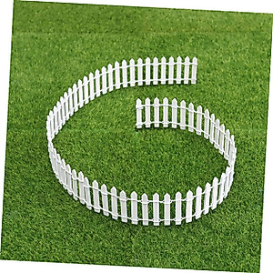 Happyyami 8 Pcs Fence Landscaping Props Mini Fence Fairy Garden Decor Terrarium Decor Glass Containers Landscape Fence Mini Wooden Fence Solid Wood Statue Toy Decorate Decorations White
