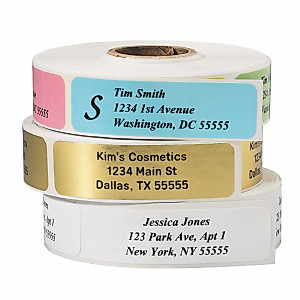 Return Address Labels - Roll of 500 Personalized Labels (White)