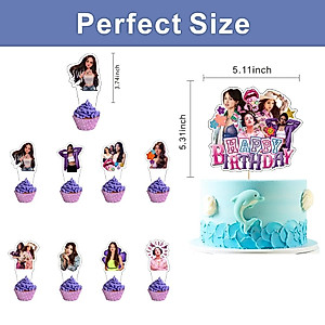 25pcs Olivia Cake Decorations with 24pcs Cupcake Toppers, 1pcs Cake Topper for Rodrigo Birthday Party Supplies