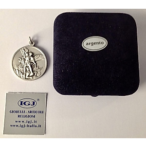 925 STERLING SILVER SAINT MICHAEL THE ARCHANGEL MEDAL - BIG SIZE - MADE IN HIGH RELIEV