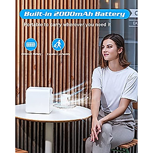 Portable air conditioner, 3in1 Rechargeable Evaporative Air Cooler with 2 Freezing Boxes,LED Light, Desktop Cooling Fan for Office, Bedroom, Outdoor,Kitchen