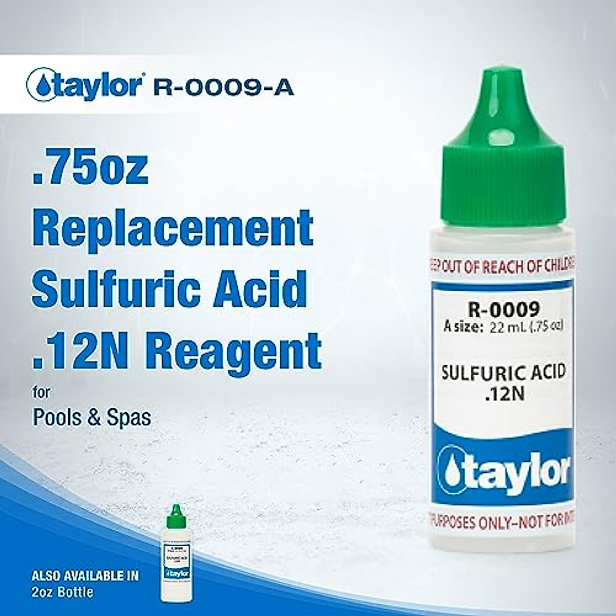 TAYLOR TECHNOLOGIES INC R-0009-A SULFURIC ACID .12N 3/4 OZ