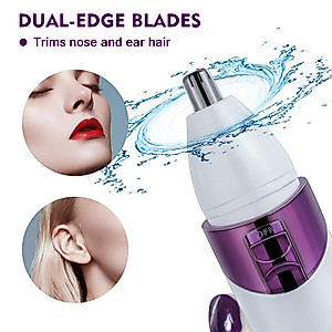 Veru ETERNITY 4 in 1 Electric Face Shavers for Womens with Facial Hair Removal for Women with Bikini Trimmer, Nose Hair Trimmer, Eyebrow Trimmer USB Charger