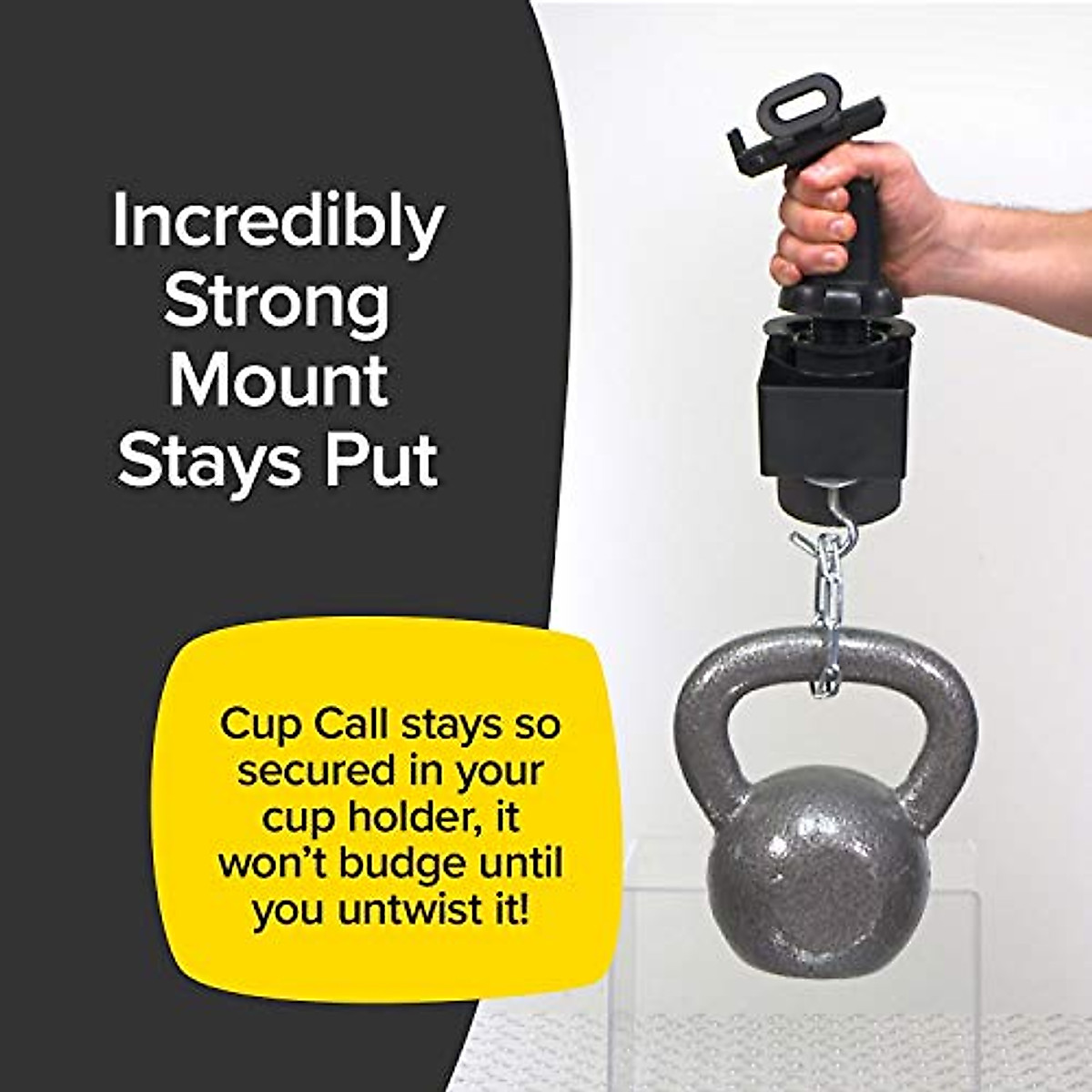 BulbHead Official As Seen On TV Cup Call Cup Holder Phone Mount for Car Adjustable Cell Phone Holder Fits Any Phone in Any Cup Holder - Rotates 360°, Tilts & Moves Left or Right