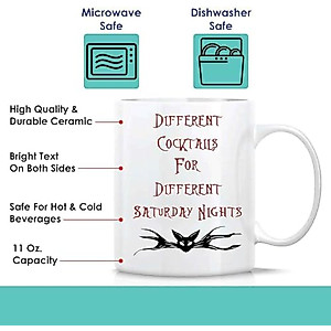 Cocktail Lovers Gift for Birthdays & Christmas, Great for Holy Saturday Nights - Navy Multicolor Unisex Sweat, 11 Oz White Ceramic Coffee Mug