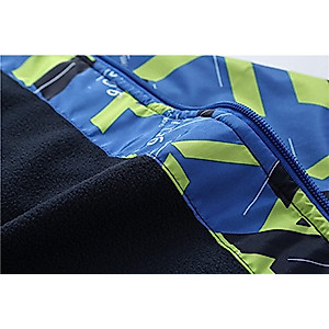 M2C Boys Geometric Fleece Lined Waterproof Jacket with Hood 4T Blue