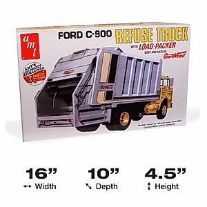AMT Ford C-600 Gar Wood Load Packer Garbage Truck 1:25 Scale Model Kit