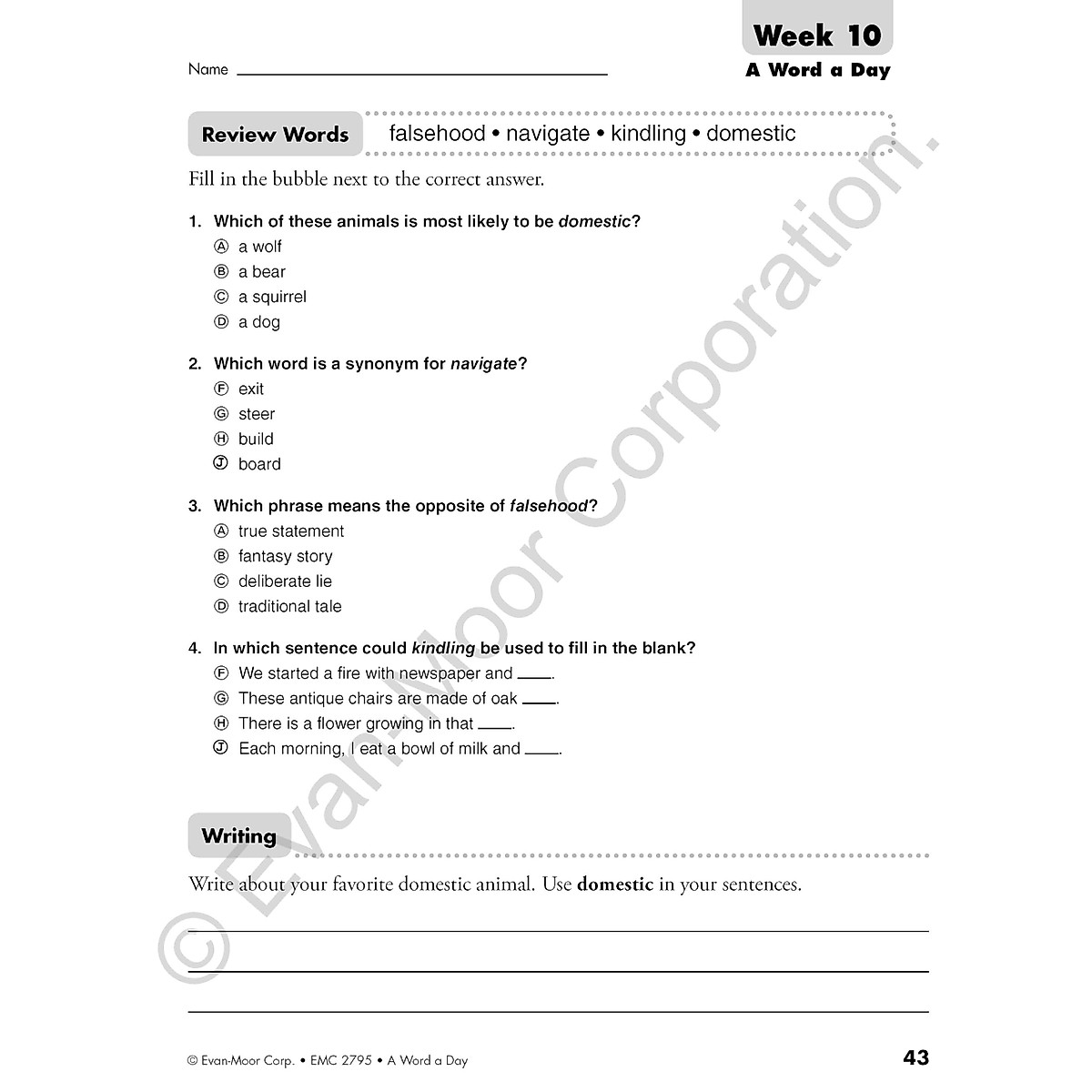 A Word a Day, Grade 5 Teacher Edition