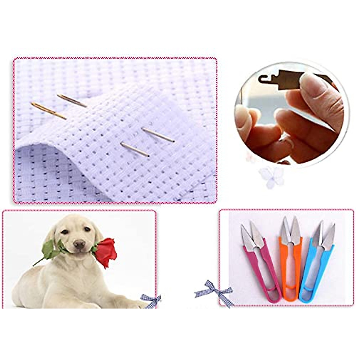 Stamped Cross Kits, Greyhound Dog, DIY Designs Cross-Stitch Easy Supplies Needlework, Needlepoint Embroidery Gift for Home Decor 16x20 inch