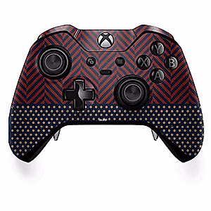 Skinit Decal Gaming Skin Compatible with Xbox One Elite Controller - Originally Designed Blocked Polka Dot Chevron Design
