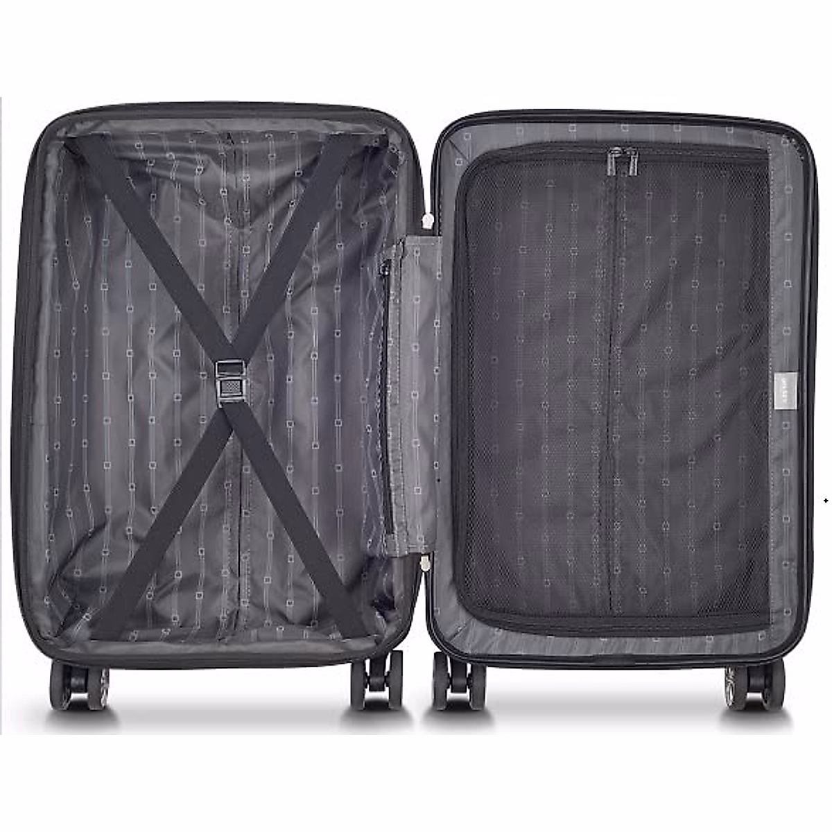 DELSEY Paris Jessica Hardside Expandable Luggage with Spinner Wheels (Black, 3-Piece Set (21/25/29))