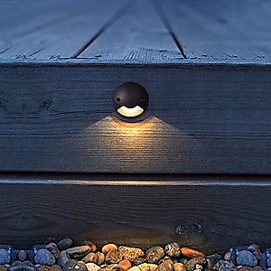 Well Lights Landscape Light Outdoor In Ground Lights Low Voltage LED 2W AC/DC 12V 24V Warm White Waterproof IP67 Aluminium Single Side Lighting for Garden,Yard, Driveway Fence Deck 2Pack