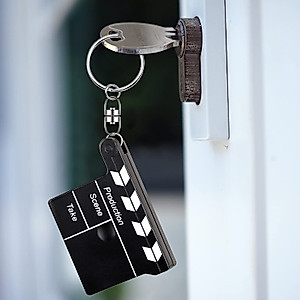 Junkin Bulk Movie Night Party Favors for Guests Movie Clapboard Key Chain with Tape Measure Movie Theme Party Favors Decorations Movie Night Decoration for Movie Theme Party Souvenir Prizes(36 Pcs)