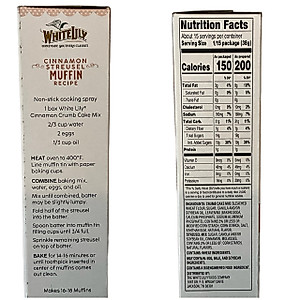 White Lily Chocolate Fudge Brownie Mix, 18oz and White Lily Cinnamon Crumb Cake Mix, 20.35oz BUNDLED With Scraper/Spreader