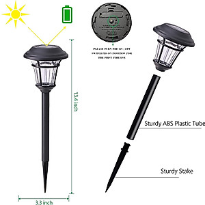 MAGGIFT 8 Pack Solar Ground Lights Outdoor, Disk Light 8 LED Cool White + 4 LED Blue, Waterproof Solar Powered Lights, In-Ground Walkway Deck for Pathway Driveway Landscape Garden Patio, Lawn, Yard