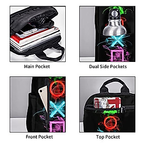 Video Games Controller Lightweight Backpack College Rucksack Outdoor Travel Backpacks Student School Bookbag Camping Black One Size