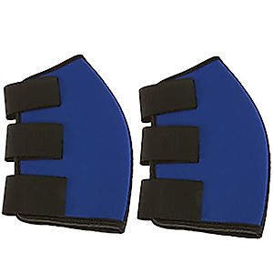 HILASON Neoprene Hock Sweat Boots Horse Size Strengthens Protects Blue Pair