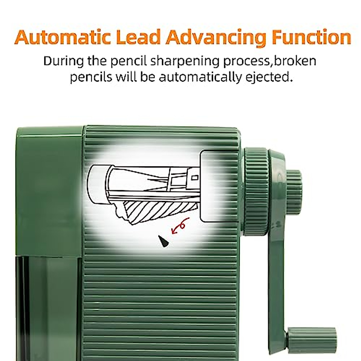 ZMOL Manual Pencil Sharpeners,Handheld Pencil Sharpener for Kids & Large Colored Pencils，Long Point Pencil Sharpener Artist，Jumbo Pencil Sharpeners for School Classroom