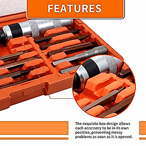 AKM Hand Manual Reversible Impact Driver Set Extractor-26 PCS Impact Screwdriver S2 Steel Hex Phillips Slotted Screwdriver Bits Much More Durable Disengage Rusted Fasteners or Frozen Bolts
