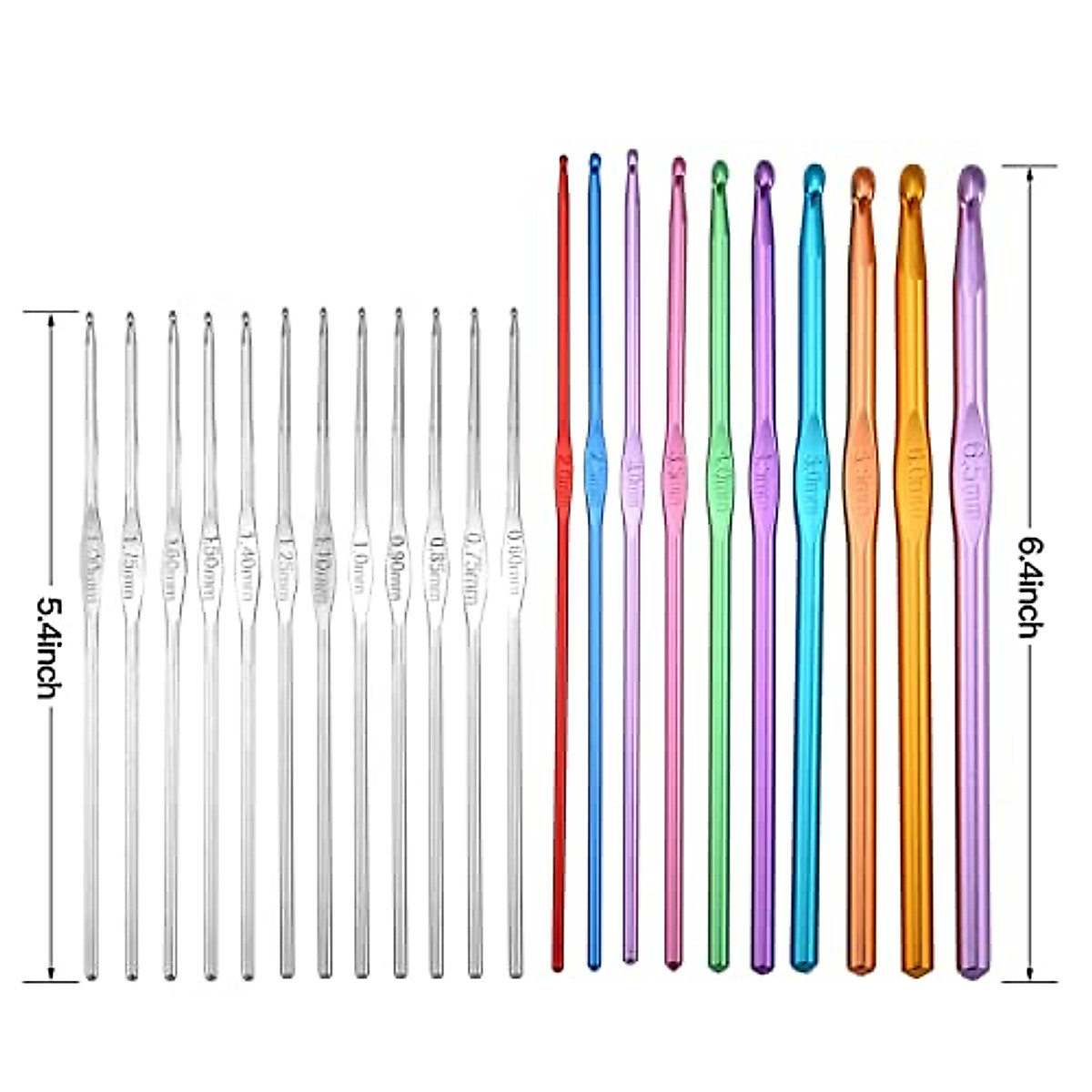 Crochet Hooks Set Home Crochet Hook Kit, 110 Piece Knitting & Crochet Supplies DIY Kits, Including Sewing Needles, for Crochet Needle for Beginners, and Seasoned Crochet Lovers