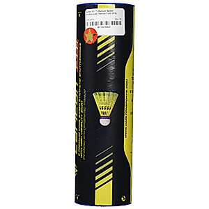 Carlton F1 -Ti Medium Speed Shuttlecocks, Yellow (Tube Of 6)
