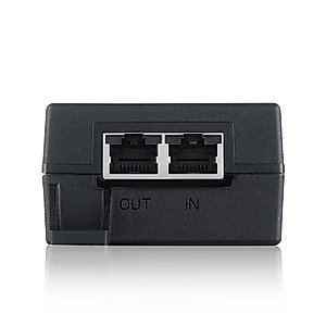 Zyxel Single Port Powerinjector | 1-2.5-5G MultiGig 802.3bt PoE++ Injector | Simple Plug and Play | IEEE 802.3af/at/bt Compatible Wireless LAN APs, IP Video Cameras or IP Phones up tp 6+W [POE12-60W]