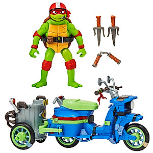 Teenage Mutant Ninja Turtles: Mutant Mayhem Battle Cycle with Exclusive Raphael Figure by Playmates Toys